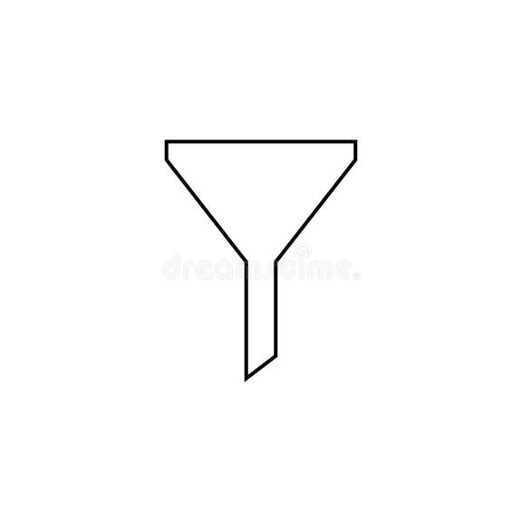 Funnel simple linear icon stock vector. Illustration of click - 97812856