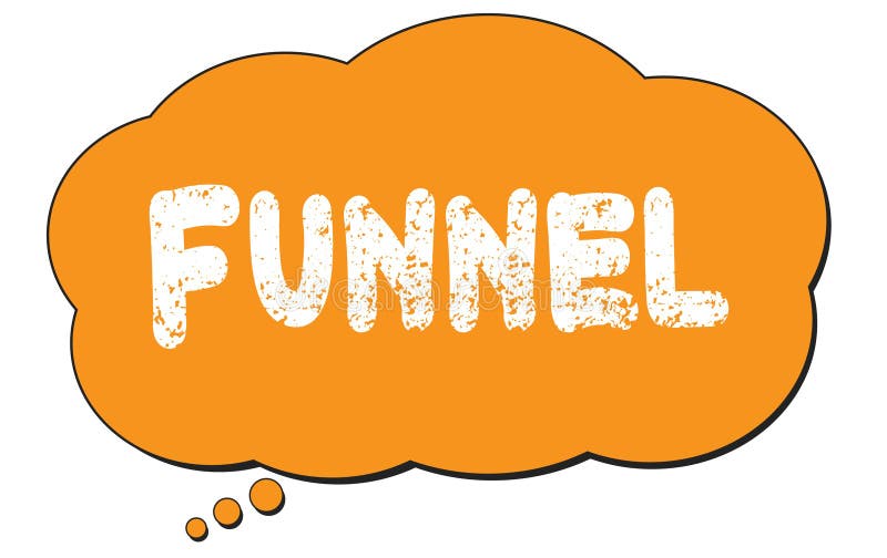 FUNNEL Text Written on Orange Grungy Round Stamp Stock Illustration ...