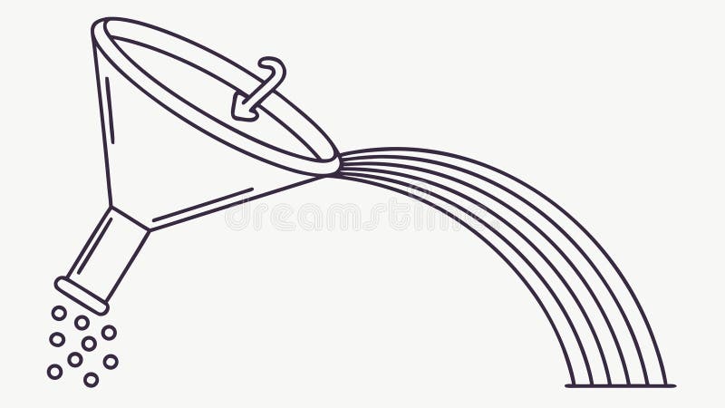 Funnel Transforming Water into a Rainbow Stream Vector, Vector Design ...