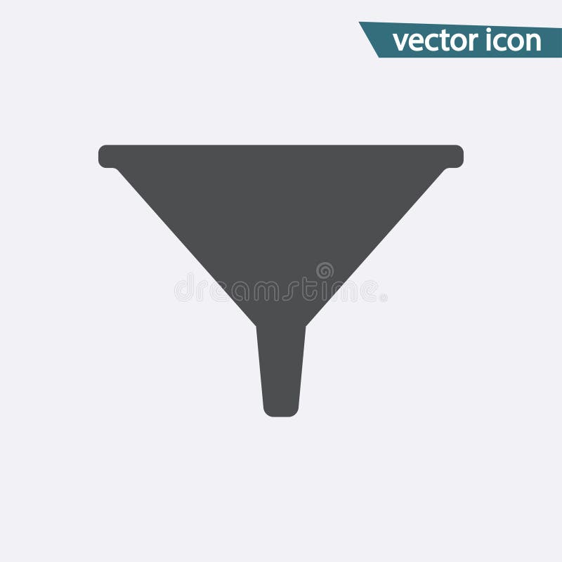 Funnel Vector Icon. Flat Symbol Isolated on White Background. Trendy ...