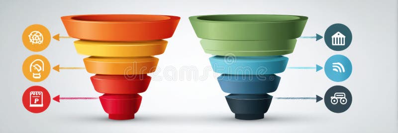 E-commerce Strategy Funnel Visualization Infographic with Clean Design ...