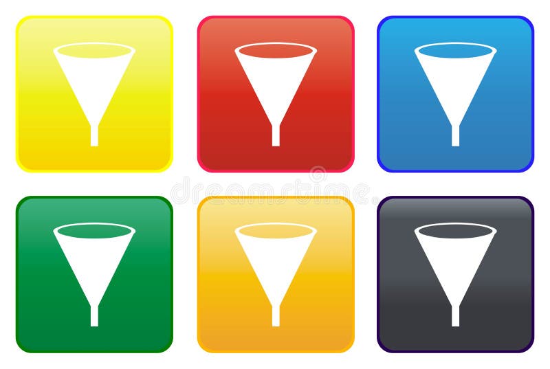 Funnel web button stock vector. Illustration of filling - 8319884