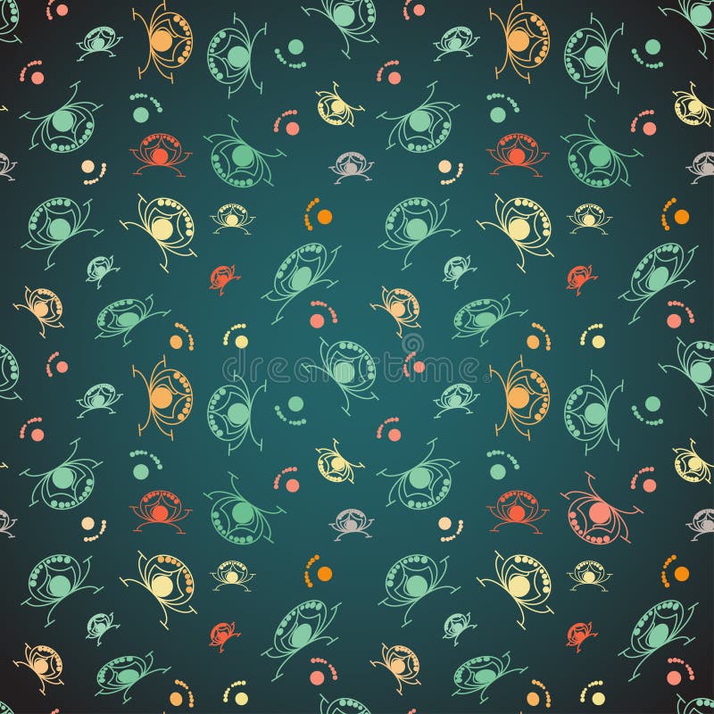 Funny Abstract Color Pattern Wallpaper Stock Vector - Illustration of ...