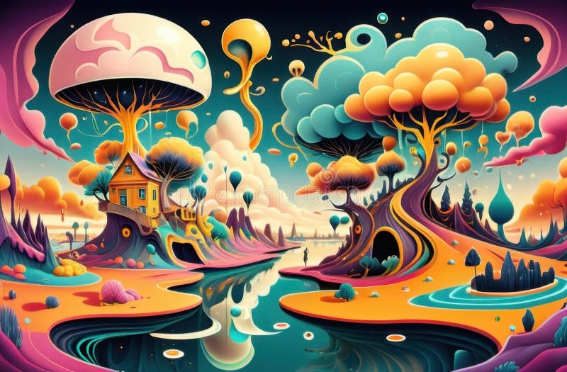 Funny Abstract Colorful World at 14-12-2024 Stock Illustration ...