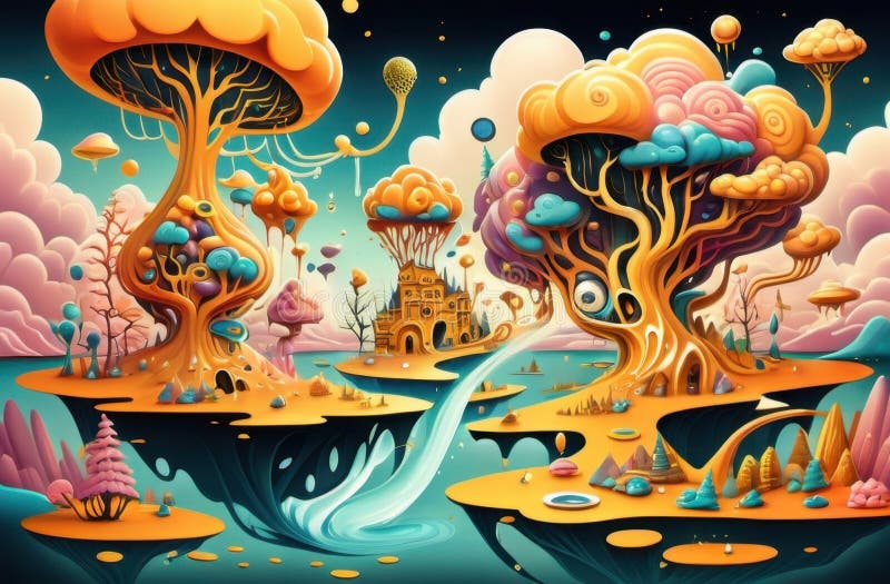 Funny Abstract Colorful World at 14-12-2024 Stock Illustration ...