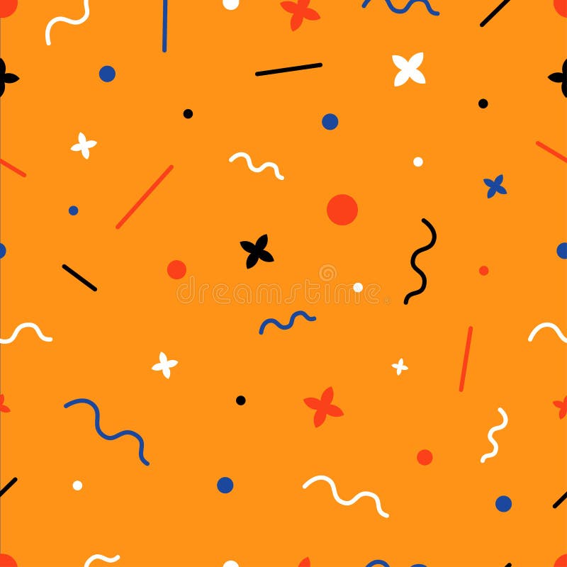 Funny Abstract Party Seamless Pattern - Carnival Confetti Stock Vector ...