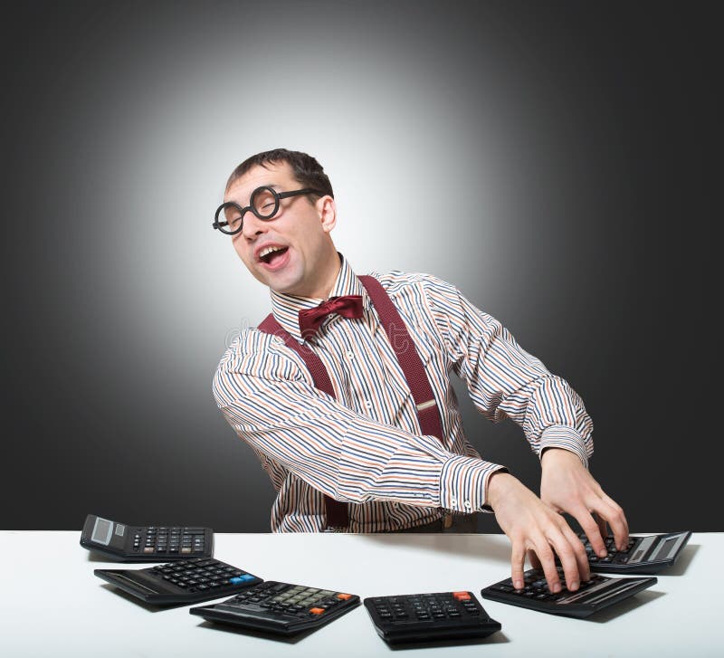 Funny accountant stock photo. Image of comic, funds, business - 50660558