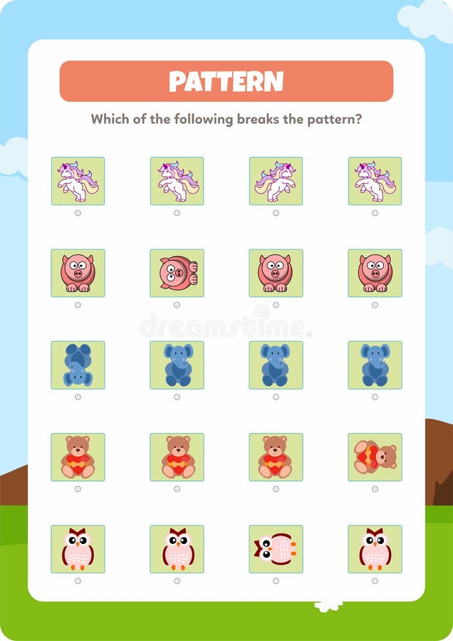 Funny Activity for Kids about Shapes and Pictures Stock Illustration ...