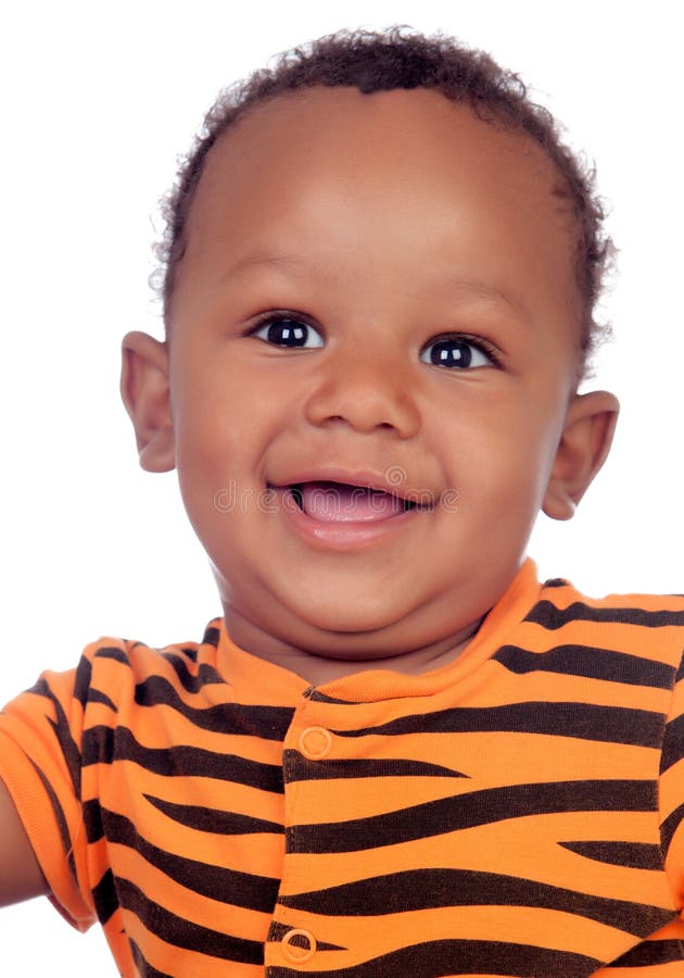 Funny african baby smiling stock photo. Image of innocence - 34198814