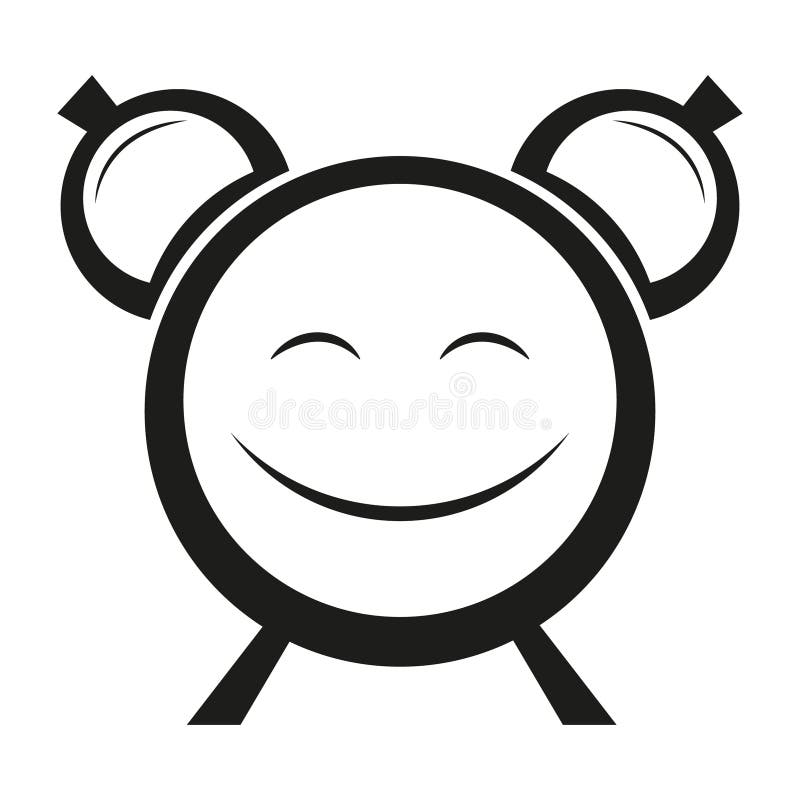 Smiling Alarm Clock in Vector Stock Vector - Illustration of icons ...