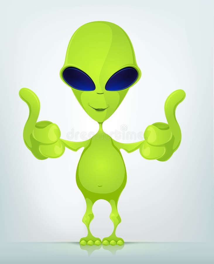 Funny Alien stock vector. Illustration of happy, alien - 28032882