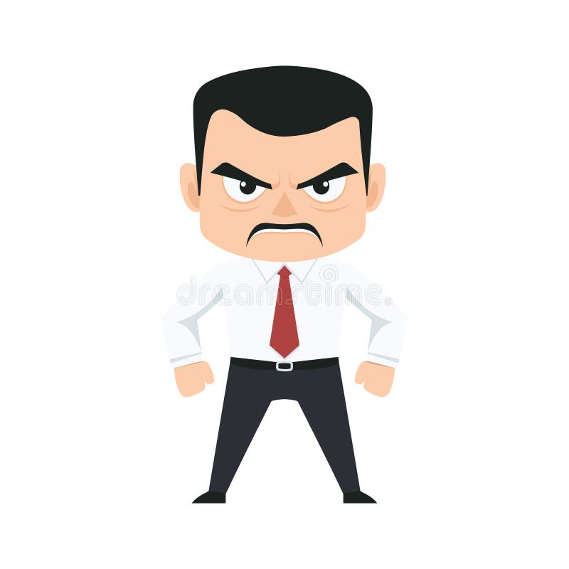 Angry Businessman Cartoon Vector Illustration Stock Vector ...