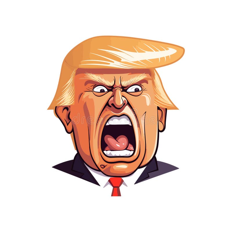 Funny Angry Donald J Trump Vector Illustration Editorial Photo ...