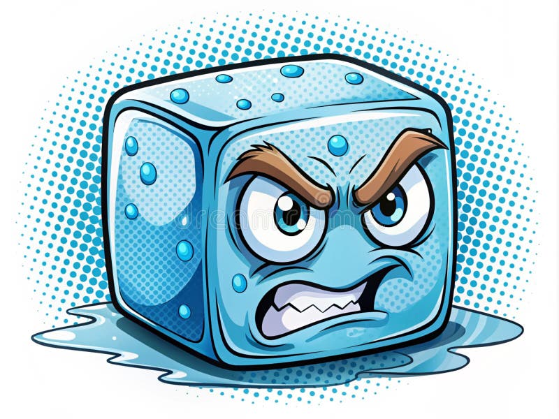 Angry Ice Cube Comic Style Stock Illustrations – 2 Angry Ice Cube Comic ...