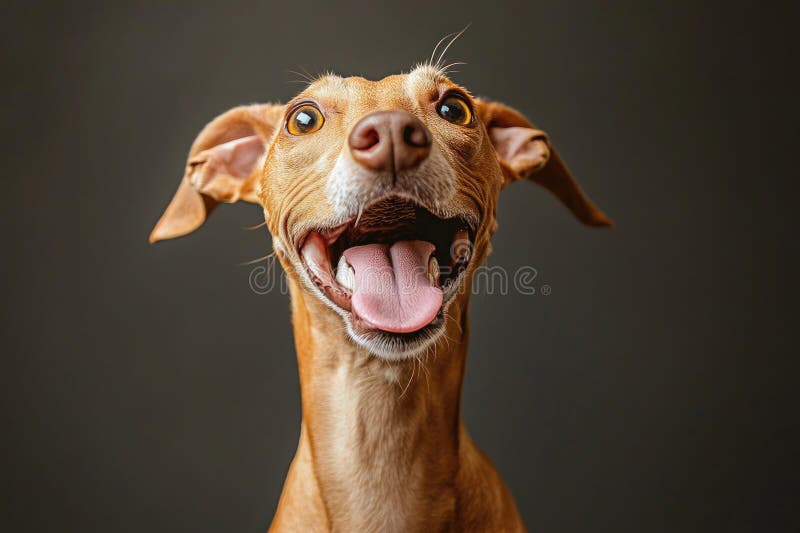 A Funny Animal Making a Silly Face or Pose, Standing on a Neutral ...