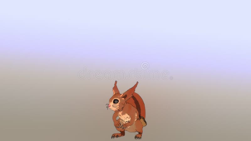 Funny Animated Squirrel with Alpha Channel. Stock Footage - Video of ...