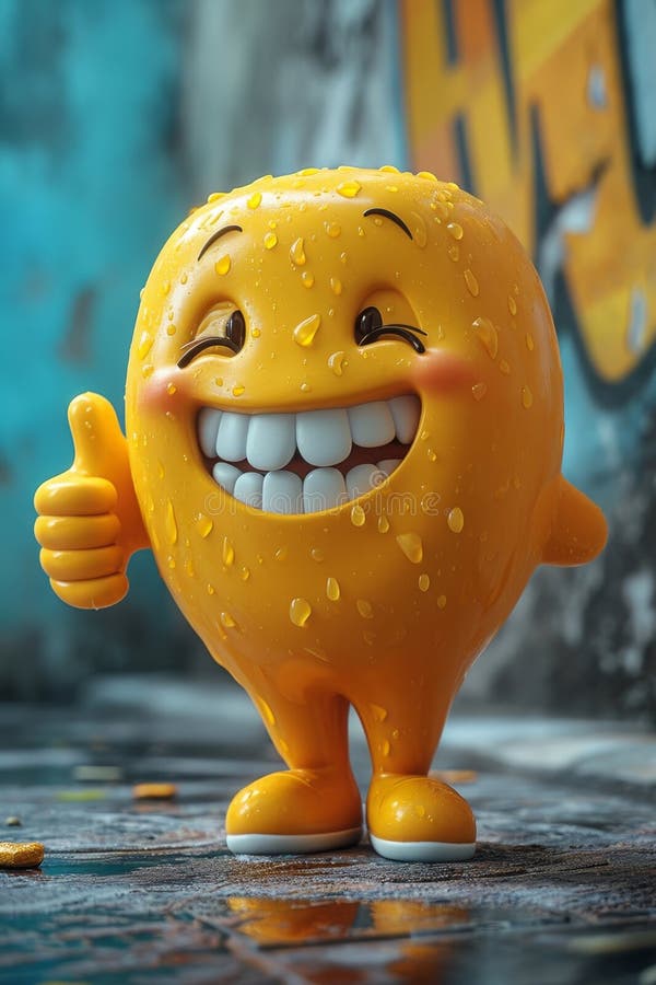 A Funny Animated Tooth Shows a Cool Gesture in the Background. 3d ...