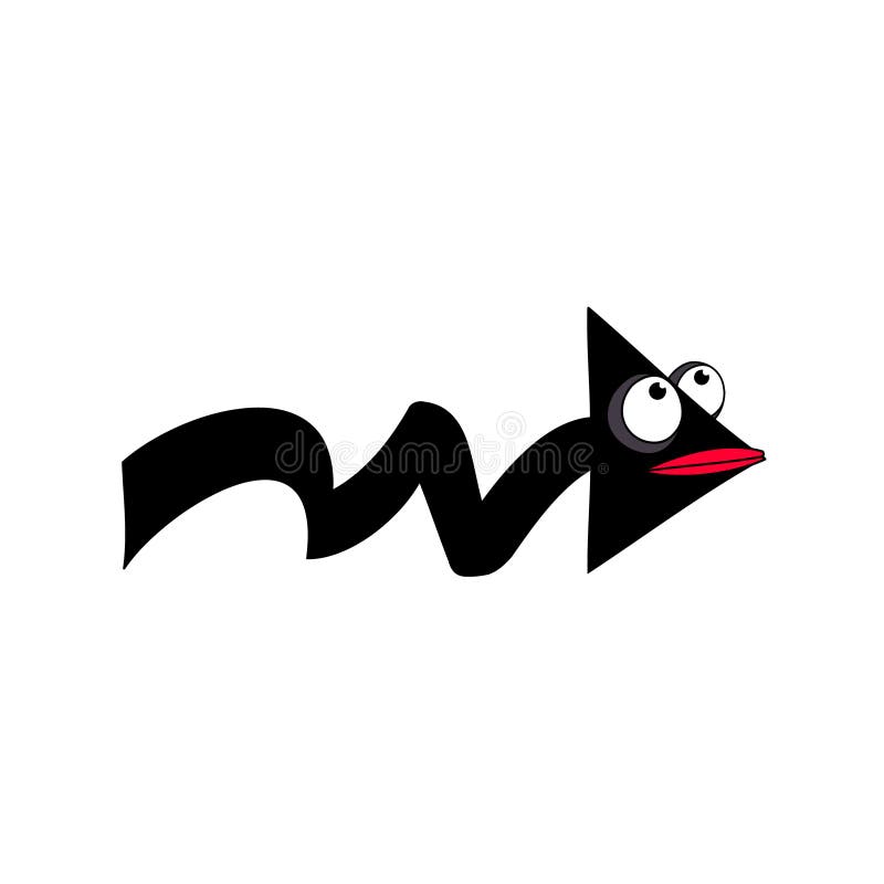 Funny arrow sign stock vector. Illustration of expressive - 25622554