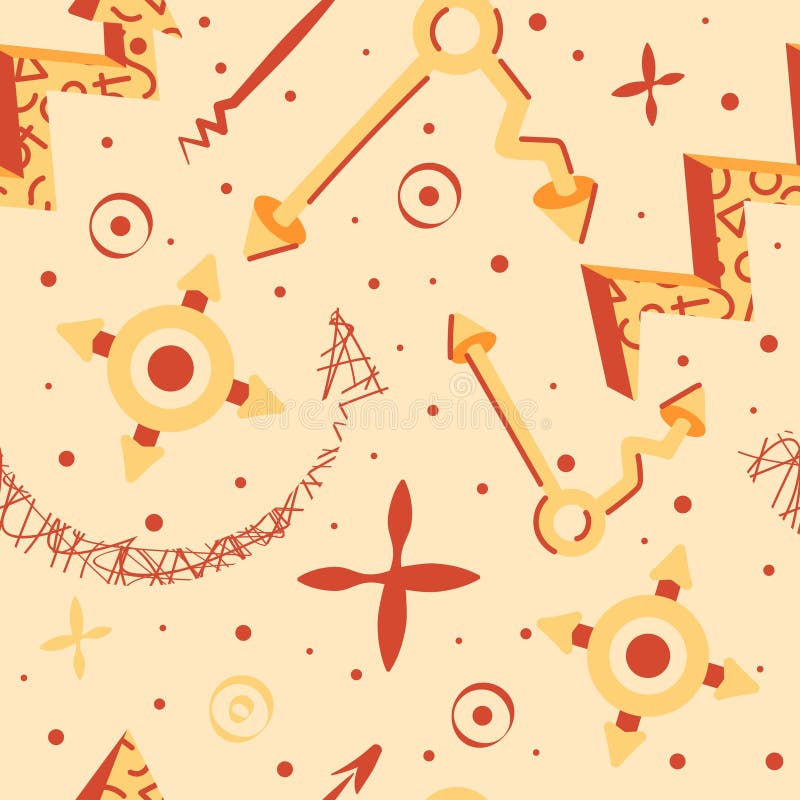 Funny Arrows Seamless Pattern. Playful Pointers of Different Shapes ...