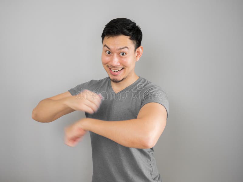 Funny Man with Crazy Dancing Pose. Stock Image - Image of dancer, adult ...