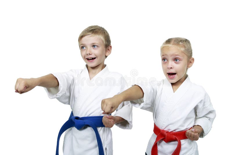 Funny Athletes Hit a Punch Arm Isolated Background Stock Image - Image ...