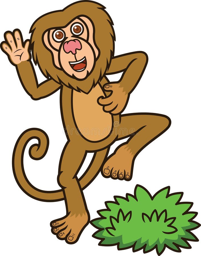 Baboon stock vector. Illustration of back, comic, primate - 19061600