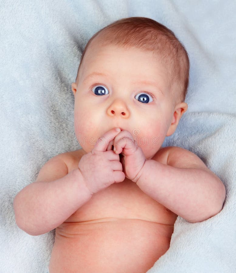 Funny baby newborn stock image. Image of expression, dream - 28944711