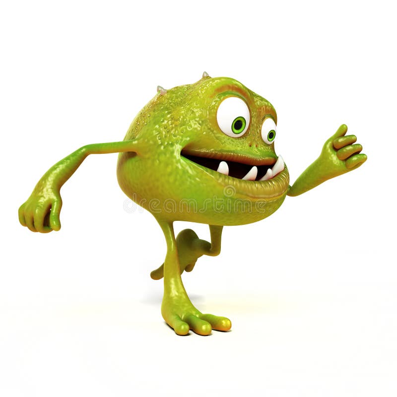 Funny Bacteria Toon Character Stock Illustration - Illustration of ...