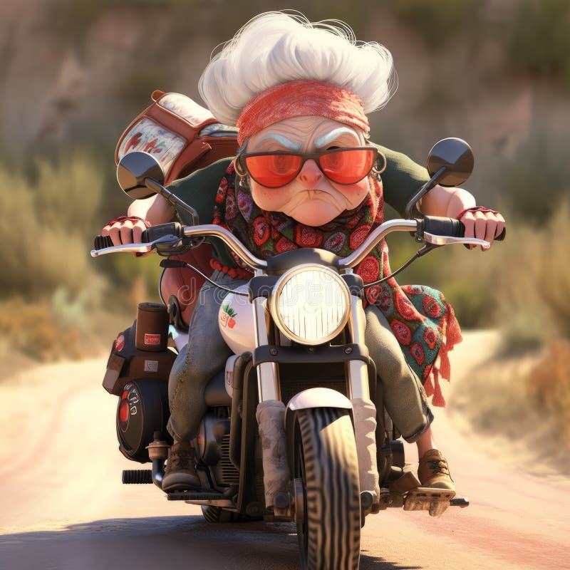 Granny Biker Stock Illustrations – 56 Granny Biker Stock Illustrations, Vectors & Clipart ...