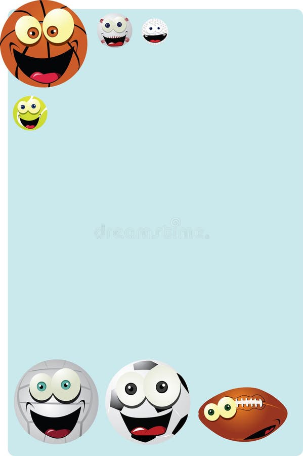 Funny Balls Frame stock vector. Illustration of yellow - 27183784