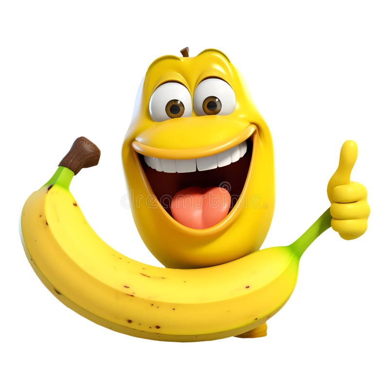 Banana Cartoon Transparent Stock Illustrations – 633 Banana Cartoon ...