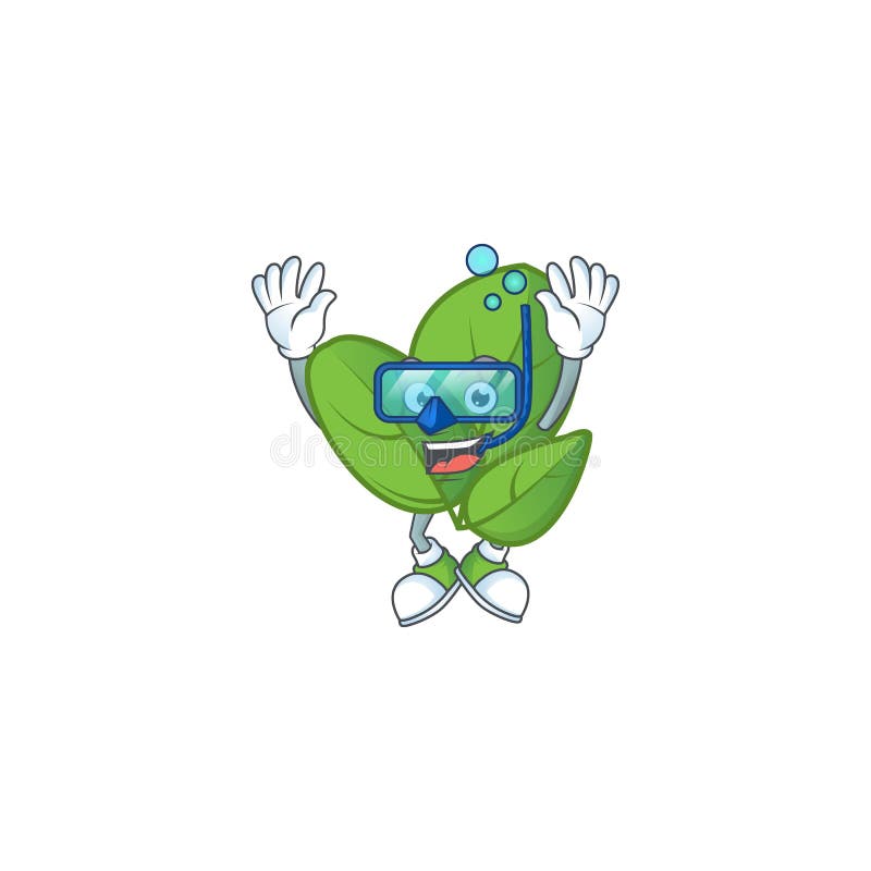 Funny Basil Mascot Design with Diving Glasses Stock Vector ...