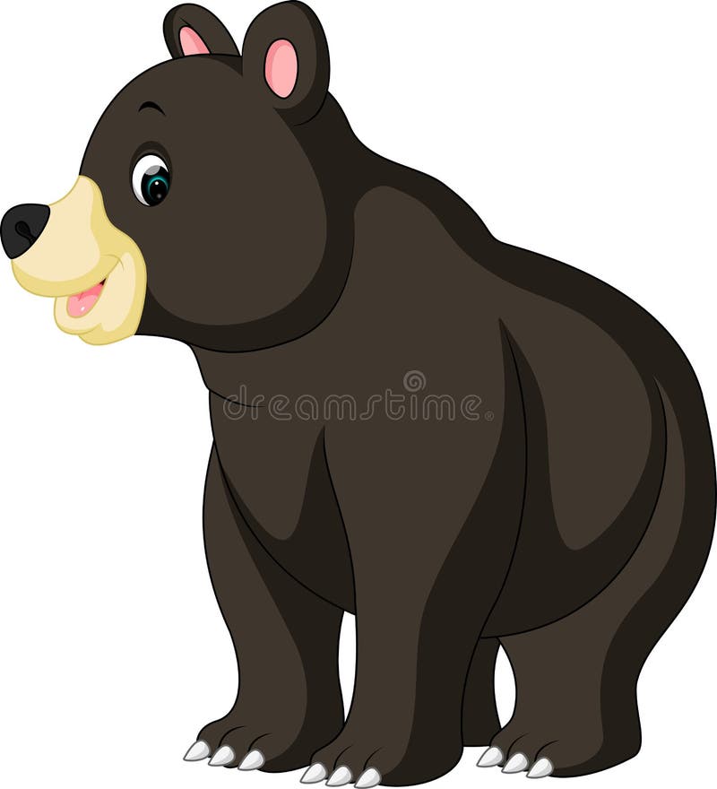 Funny bear Cartoon stock vector. Illustration of lovely - 81427526