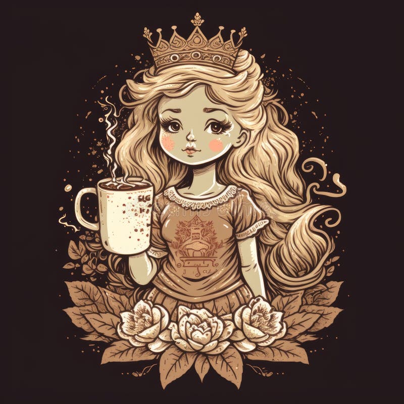 Princess Drinking Tea Stock Illustrations – 39 Princess Drinking Tea ...