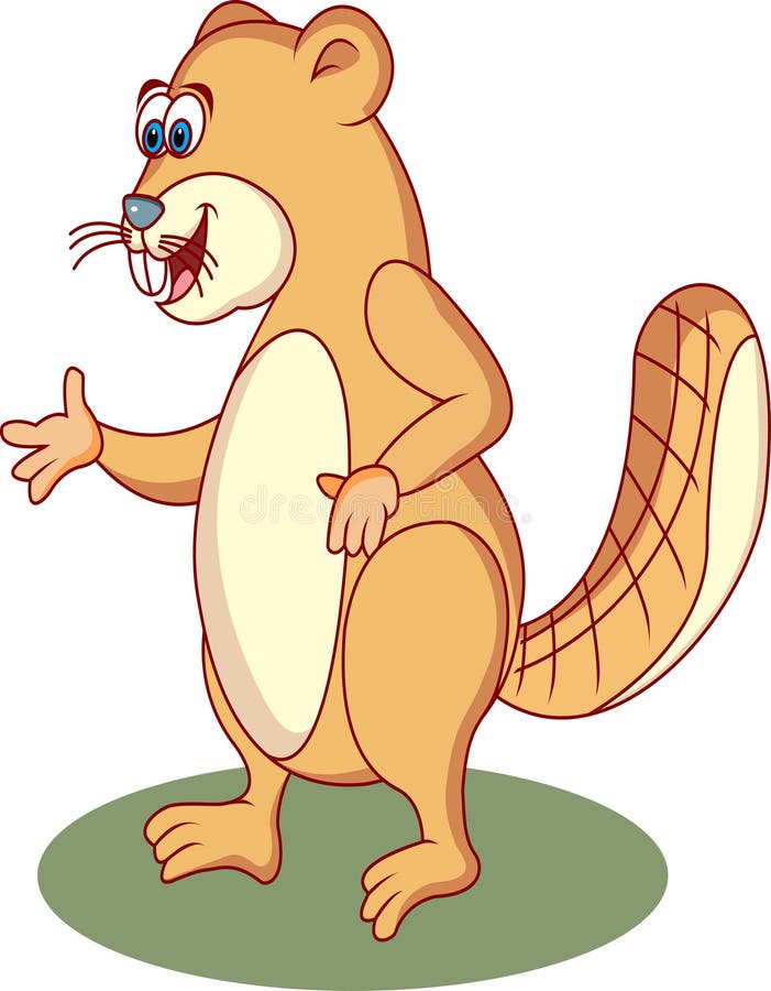 Funny beaver cartoon stock vector. Illustration of presenter - 22642496