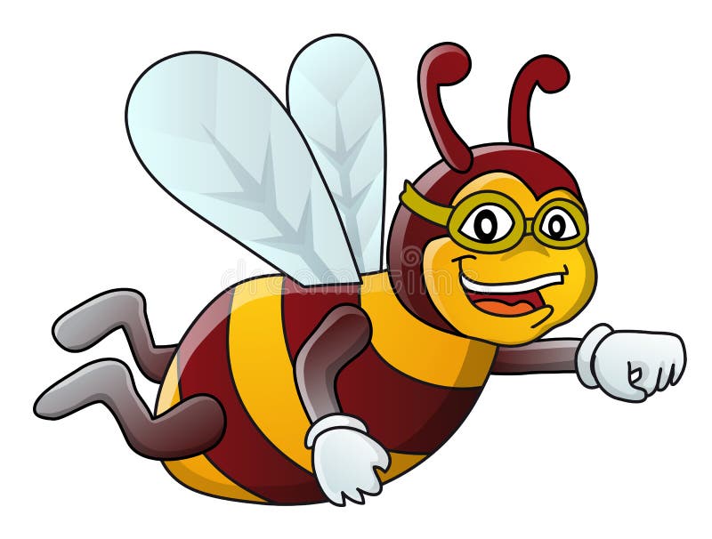 Funny bee stock vector. Illustration of activity, small - 26894189