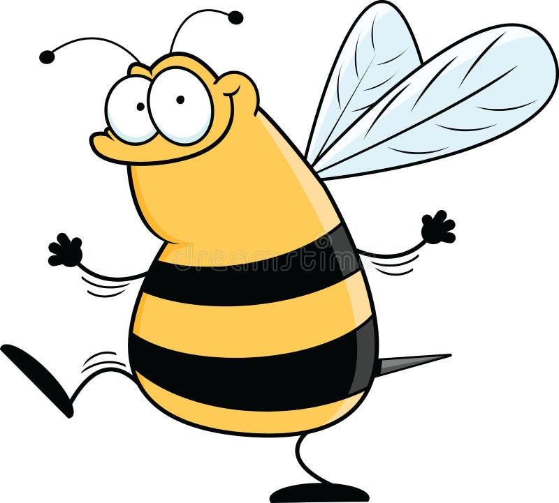 Funny Bee stock vector. Illustration of insect, striped - 98146954