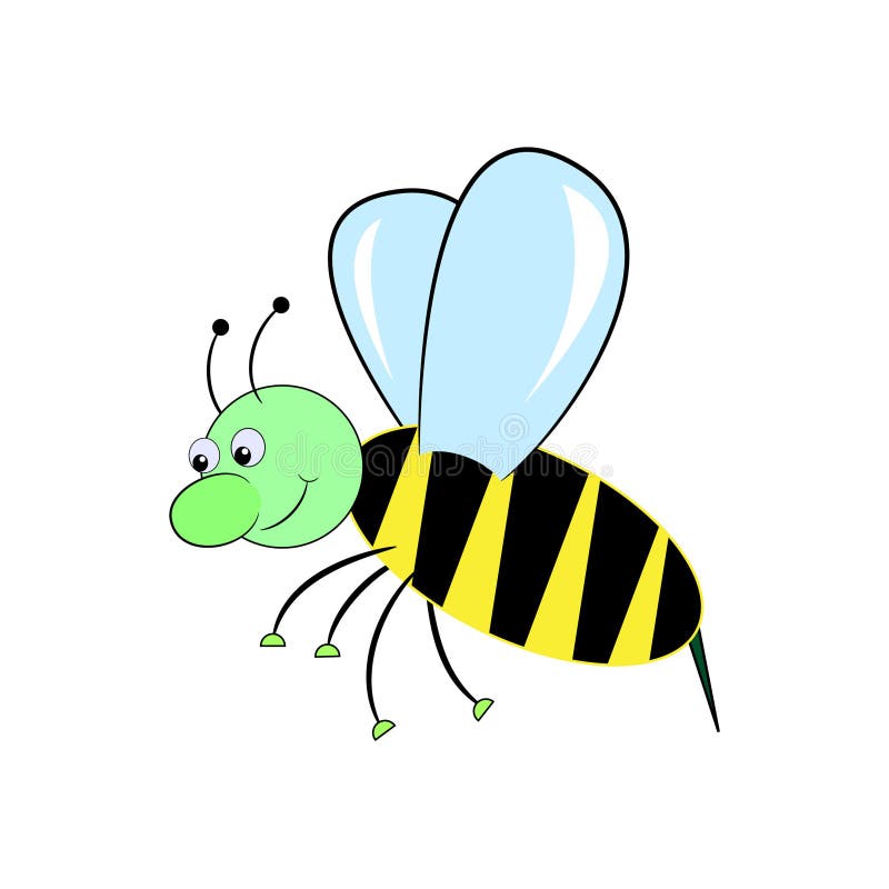 Bee Character Cartoon Vector Stock Vector - Illustration of comical ...