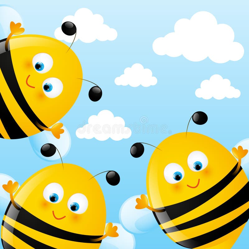 Funny bee stock vector. Illustration of funny, honeybee - 42460714