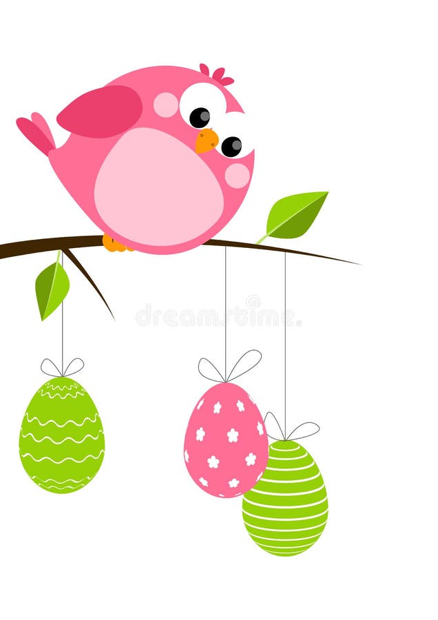 Bird and Easter Eggs Theme Image 1 Stock Vector - Illustration of bloom ...