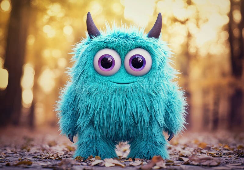 A Funny and Bizarre Comic Illustration of a Cool, Evil Creature with ...