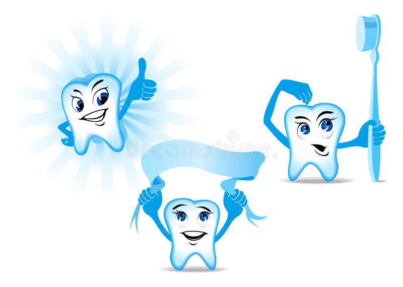 Funny blue Human Teeth stock vector. Illustration of human - 11823962