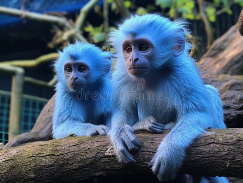 Funny blue monkeys stock illustration. Illustration of antwerp - 293681083