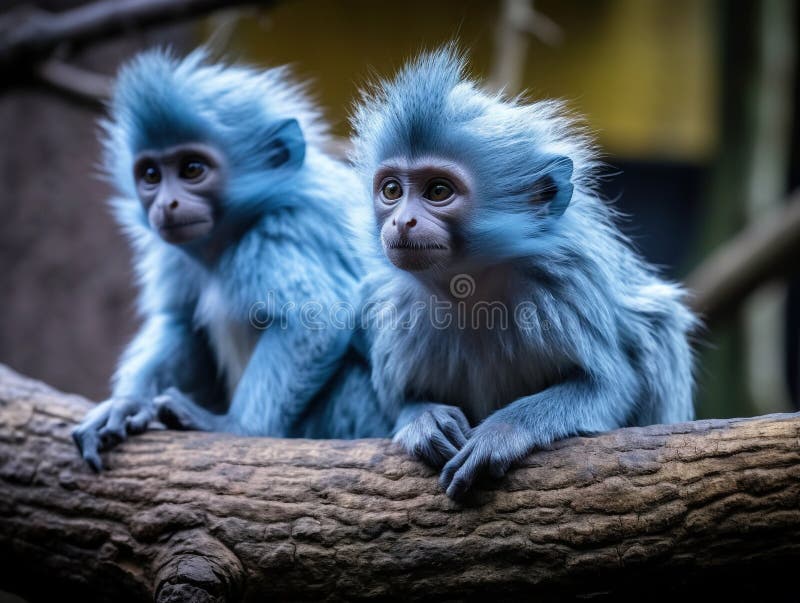 Funny blue monkeys stock illustration. Illustration of antwerp - 293681084