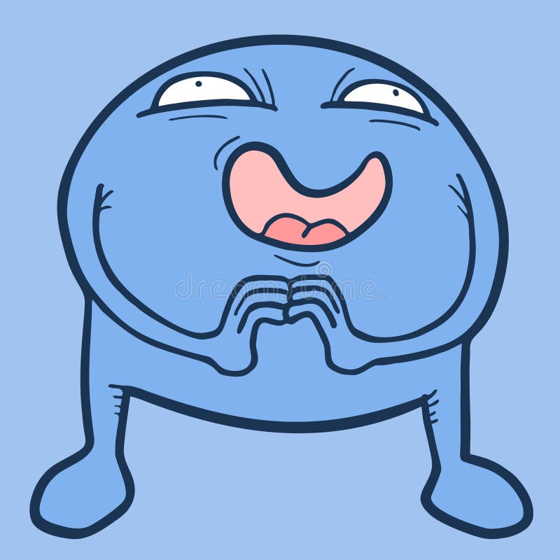 Funny blue puppet stock vector. Illustration of little - 38258470