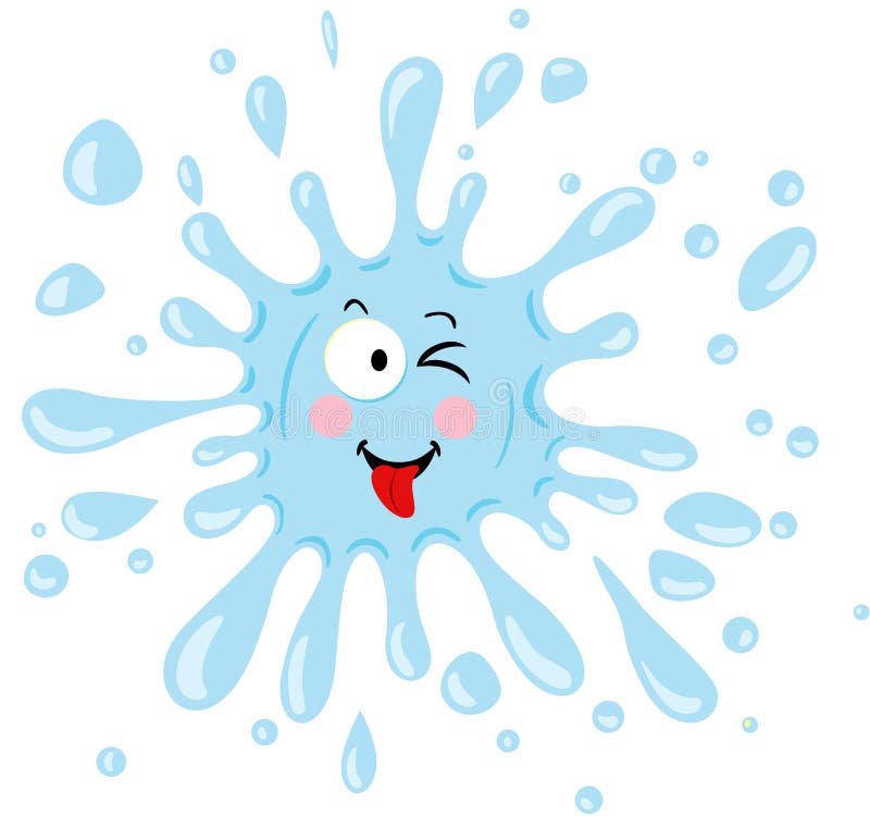 Funny Blue Water Splash Drops Stock Vector - Illustration of pattern ...