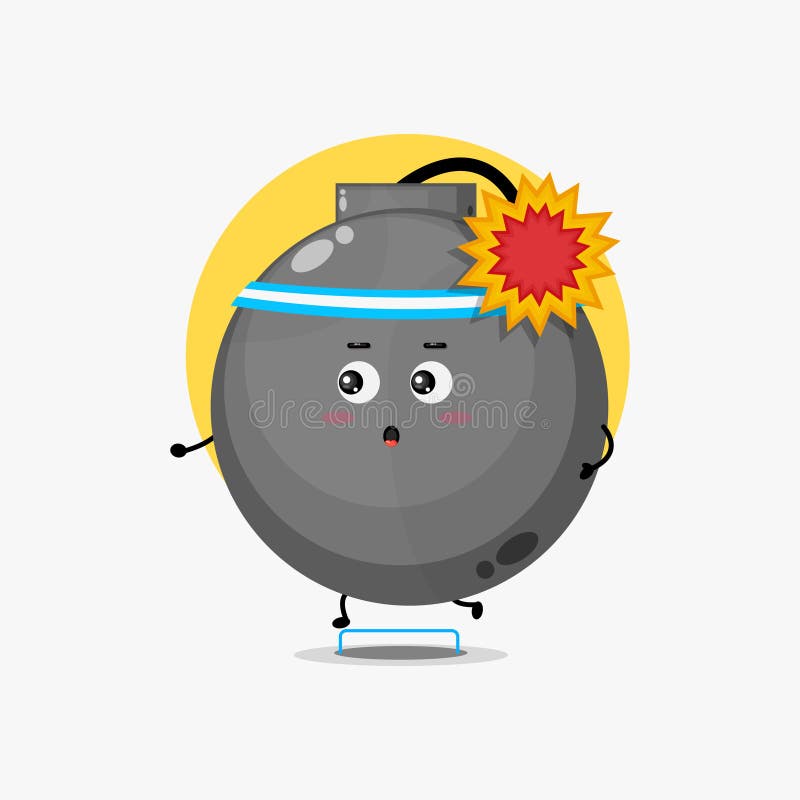 Funny Bomb Character Running Competition Stock Vector - Illustration of ...