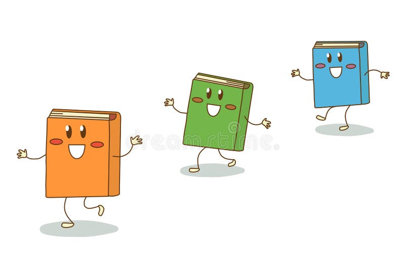 The books are having fun stock vector. Illustration of design - 123432993