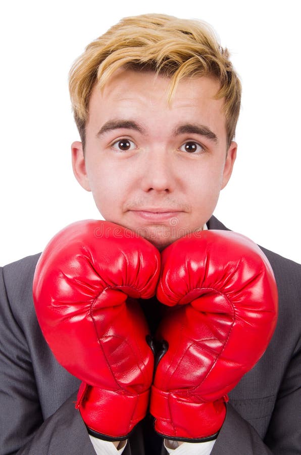 Funny boxer businessman stock image. Image of hand, formal - 39760803