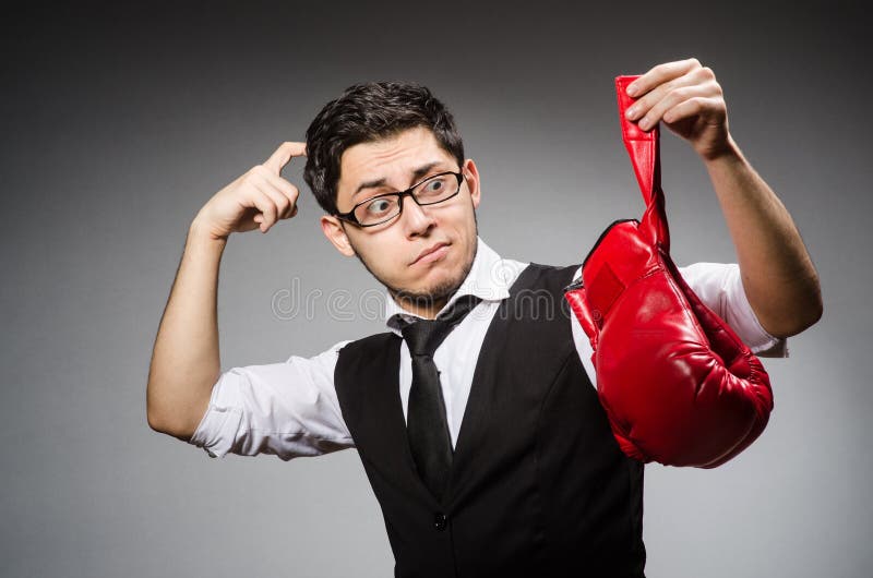 Funny boxer businessman stock photo. Image of briefcase - 41221110